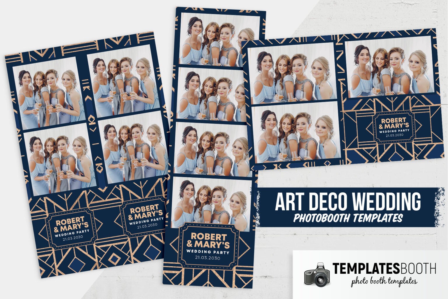 Free Art Deco Photo Booth Template - TemplatesBooth