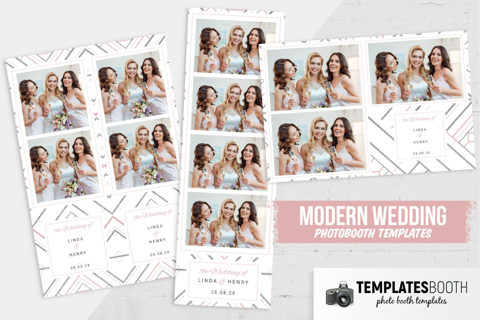 Free Modern Wedding Photo Booth Template - TemplatesBooth