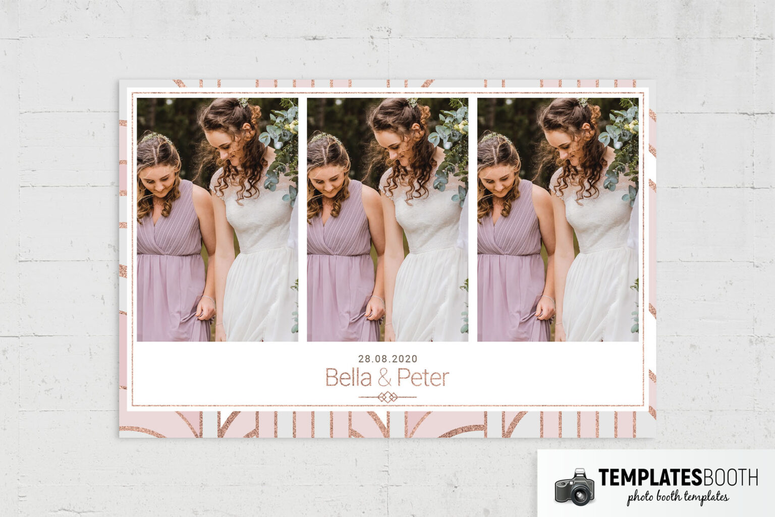 Pink Gold Photo Booth Template - TemplatesBooth