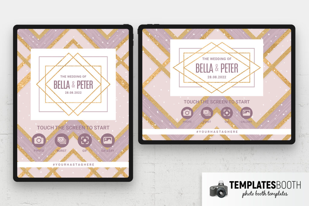 Purple & Gold Photo Booth Template - TemplatesBooth