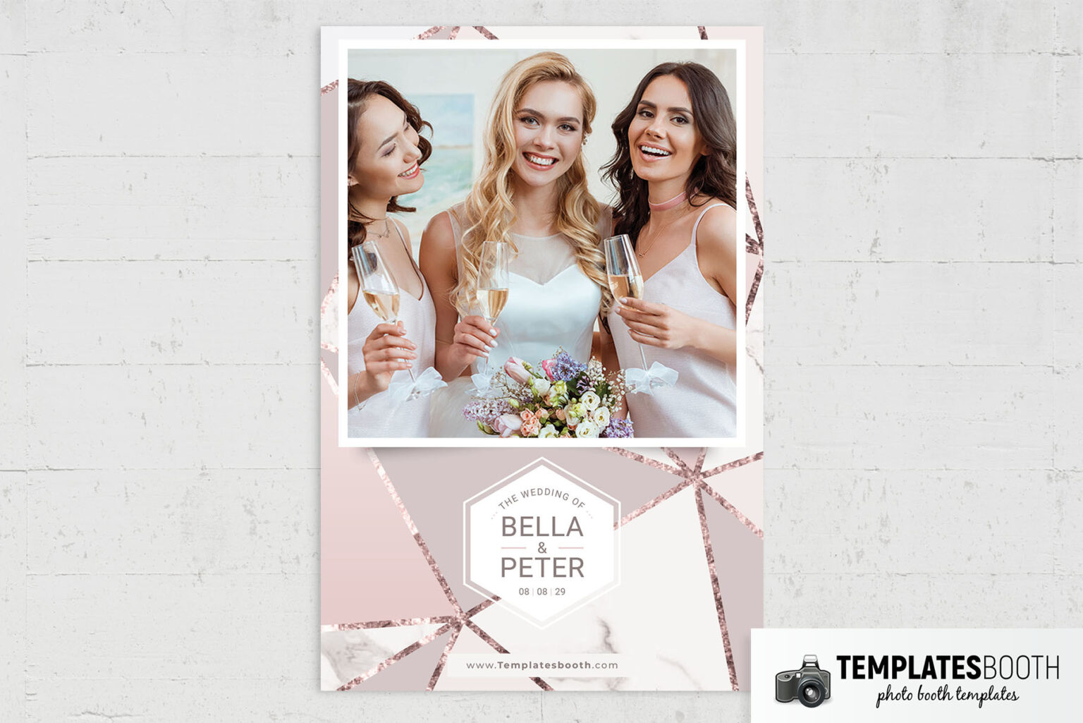 Rose Gold Photo Booth Template - TemplatesBooth