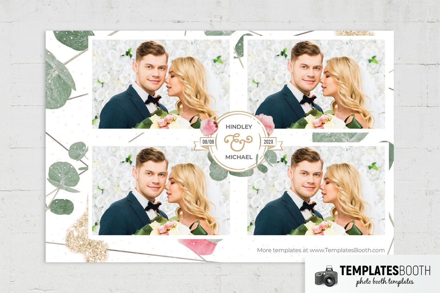 Rustic Wedding Photo Booth Template - TemplatesBooth
