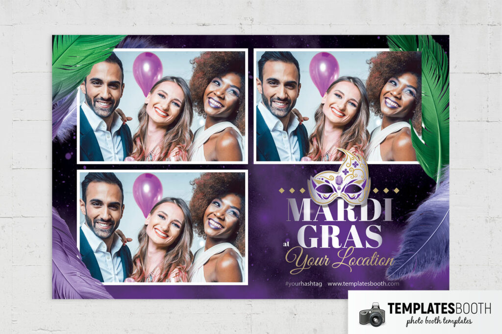 Mardi Gras Photo Booth Template - TemplatesBooth