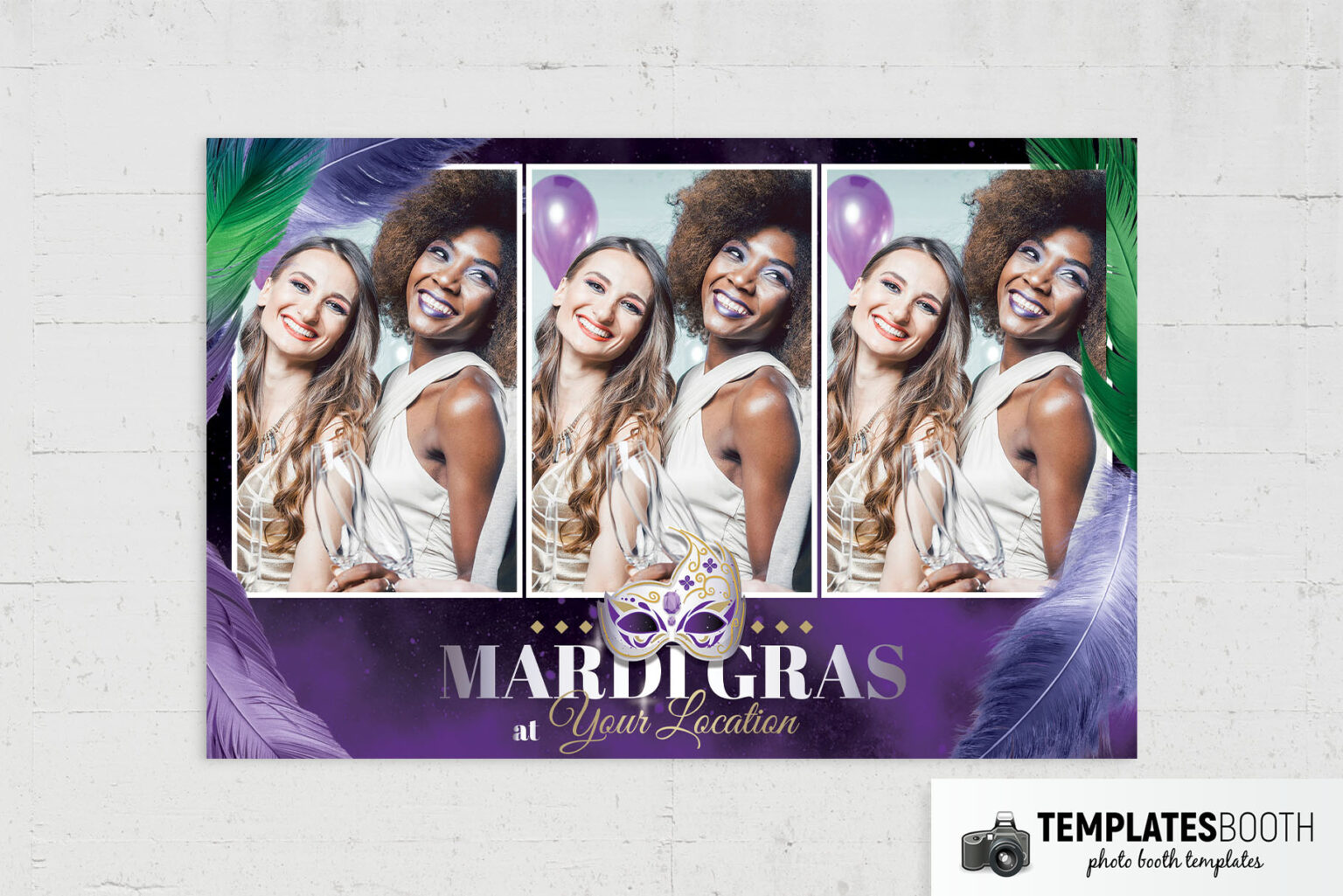 Mardi Gras Photo Booth Template - TemplatesBooth
