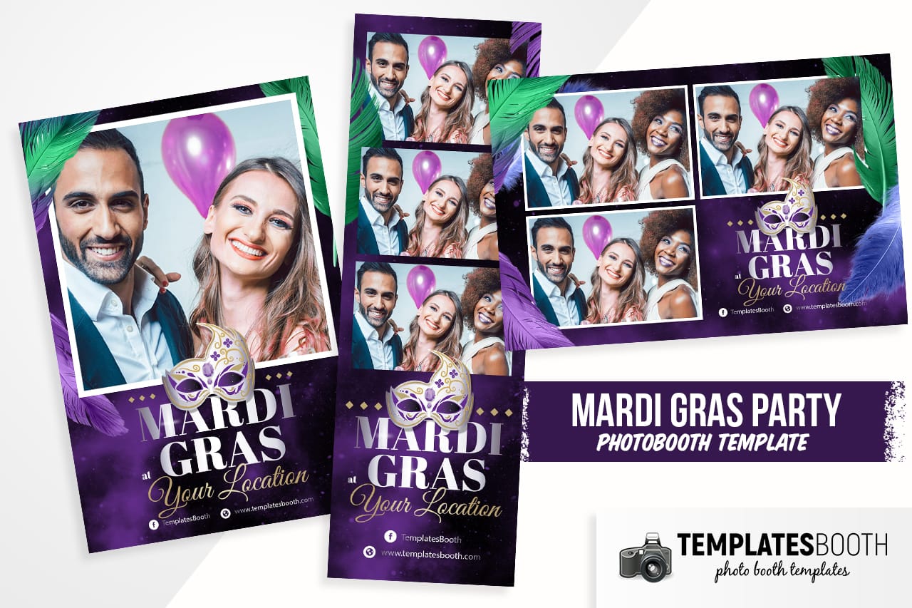 Mardi Gras Photo Booth Template - TemplatesBooth