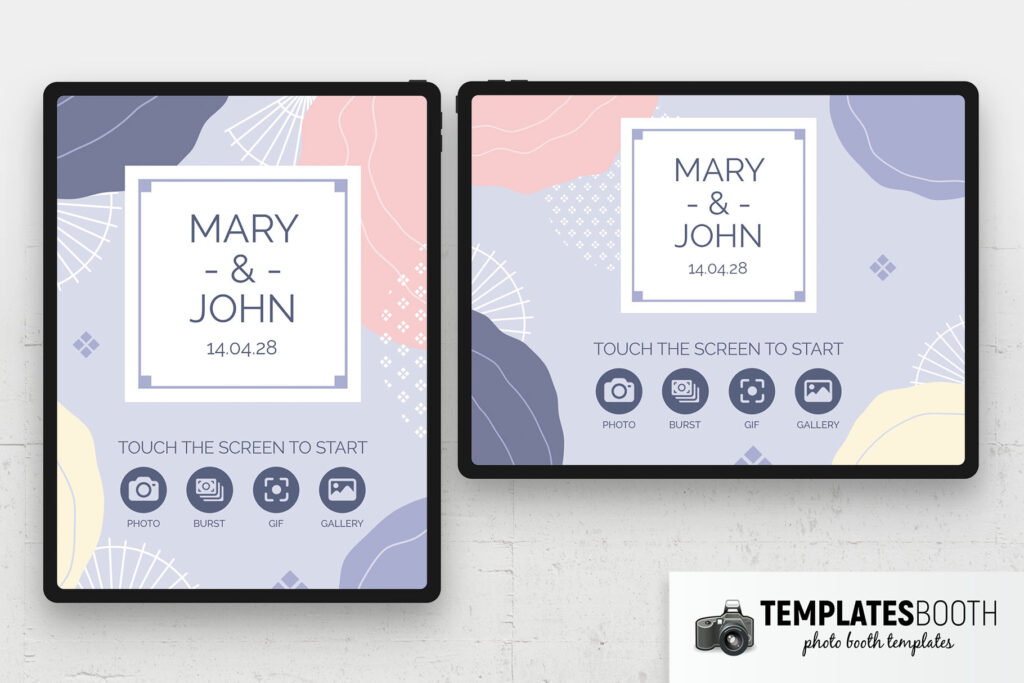Abstract Pastel Photo Booth Template - TemplatesBooth
