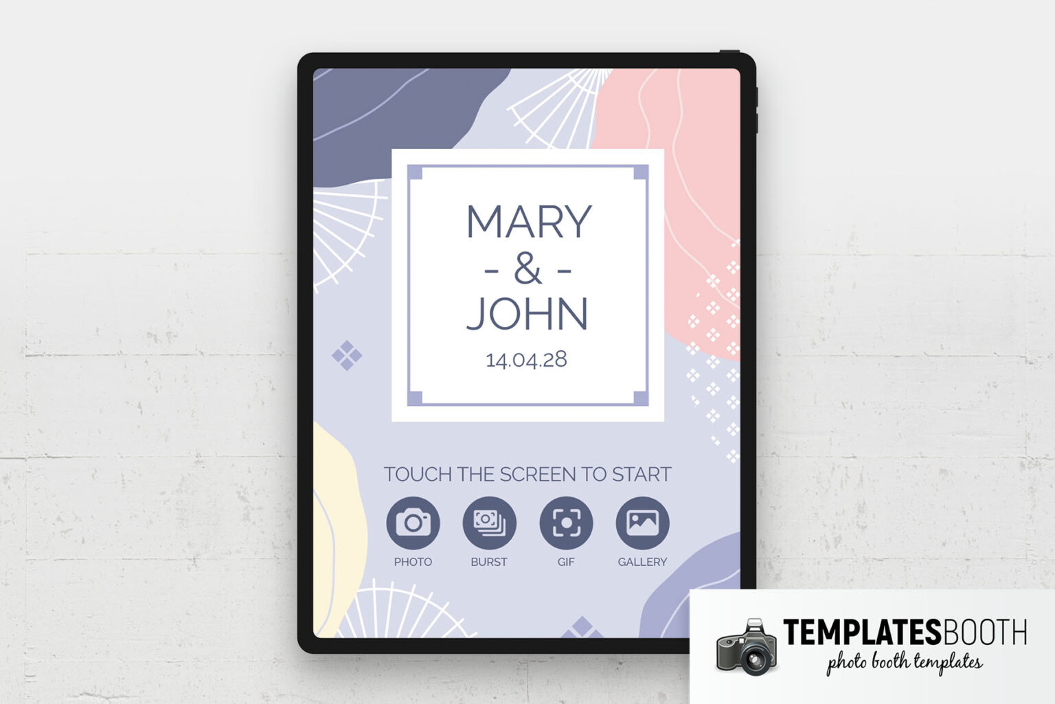 Abstract Pastel Photo Booth Template - TemplatesBooth