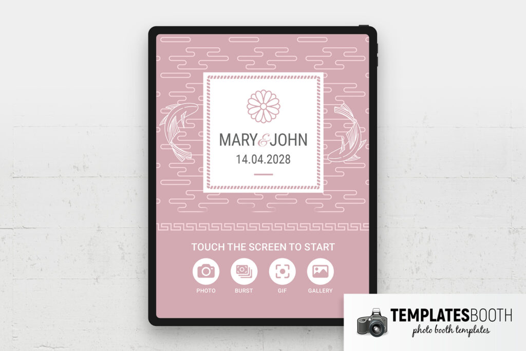 Pink Wedding Photo Booth Template - TemplatesBooth