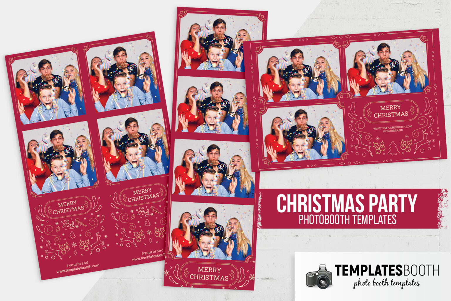 Ornate Christmas Photo Booth Template - TemplatesBooth