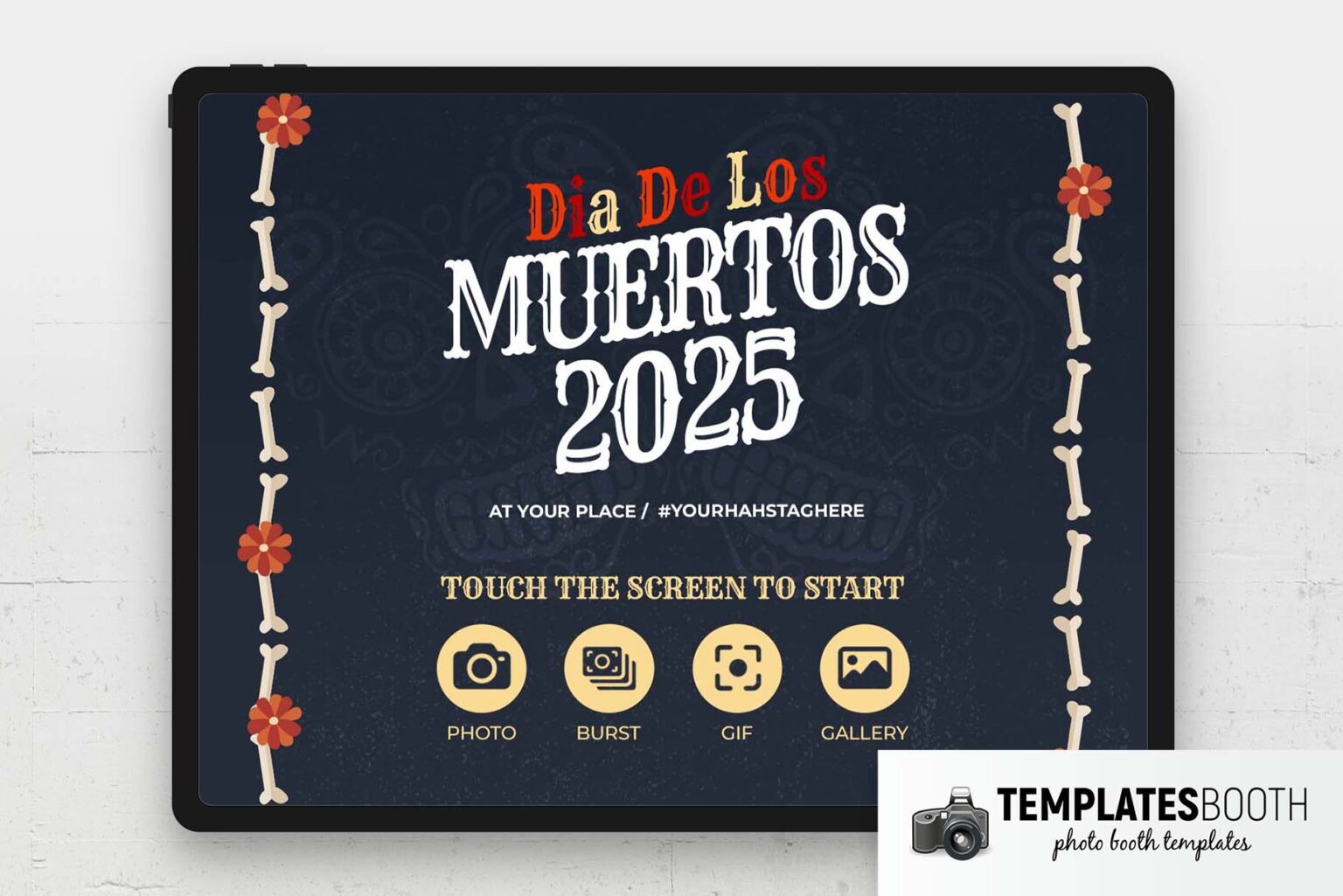 Dia De Los Muertos Photo Booth Template - TemplatesBooth