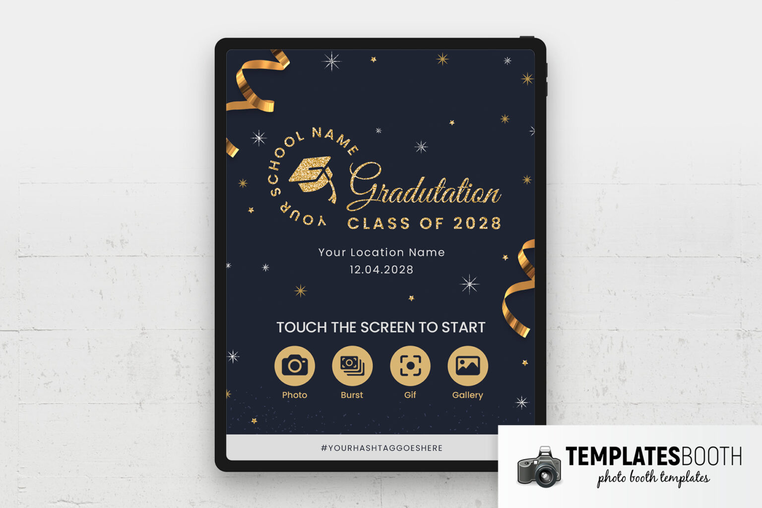 Graduation Party Photo Booth Template - TemplatesBooth