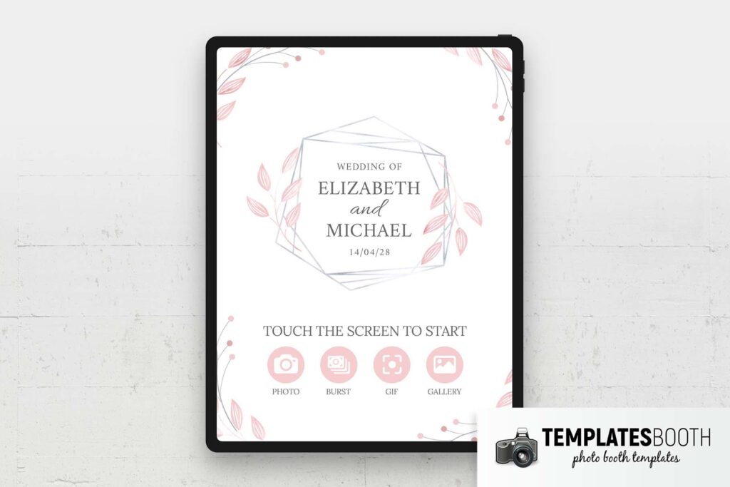 Simple Minimal Wedding Photo Booth Template Vol.5 - TemplatesBooth