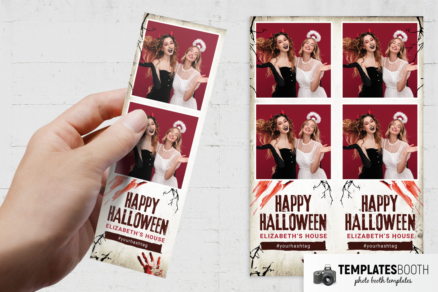 Halloween Blood Photo Booth Template - TemplatesBooth