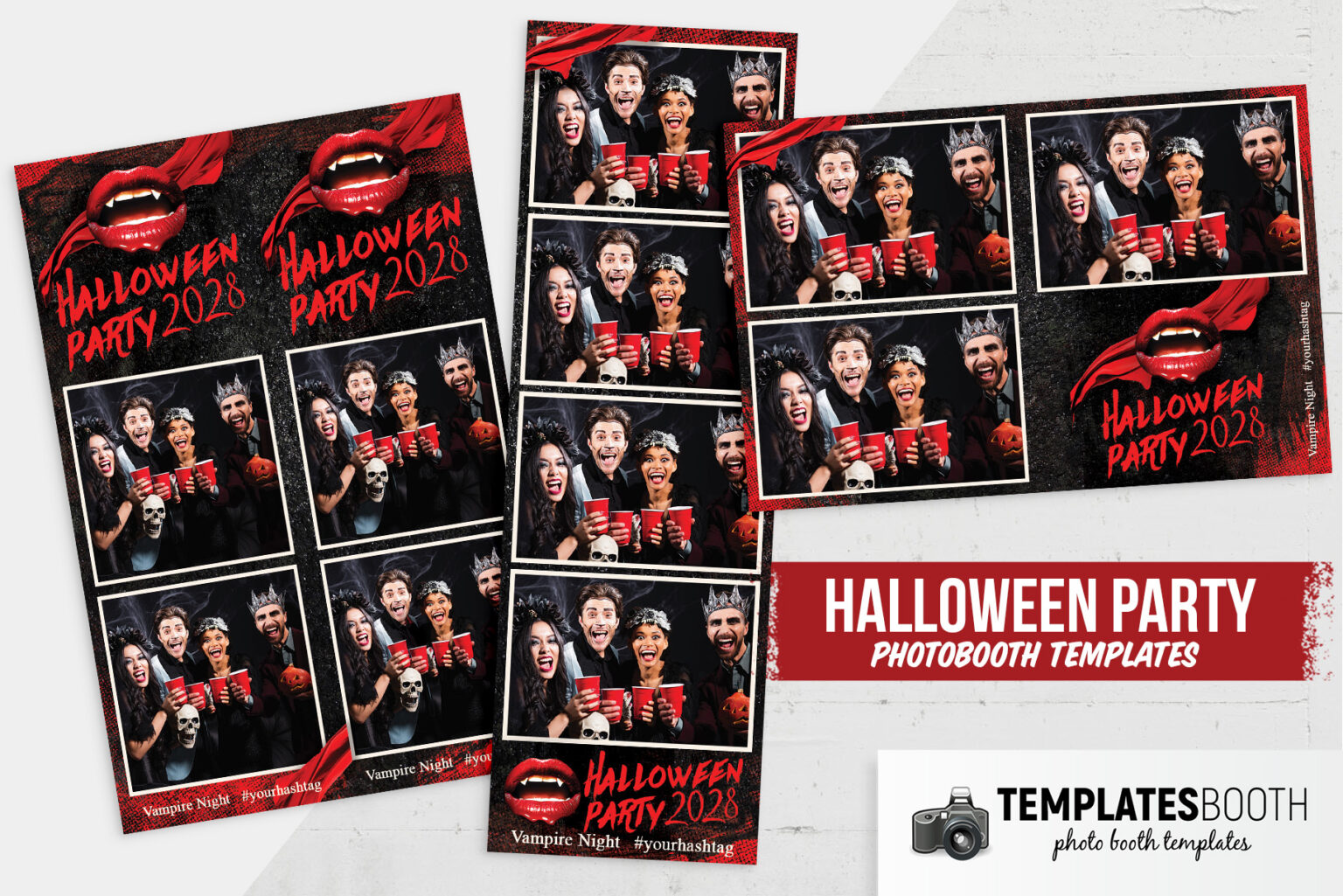 Vampire Halloween Photo Booth Template - TemplatesBooth