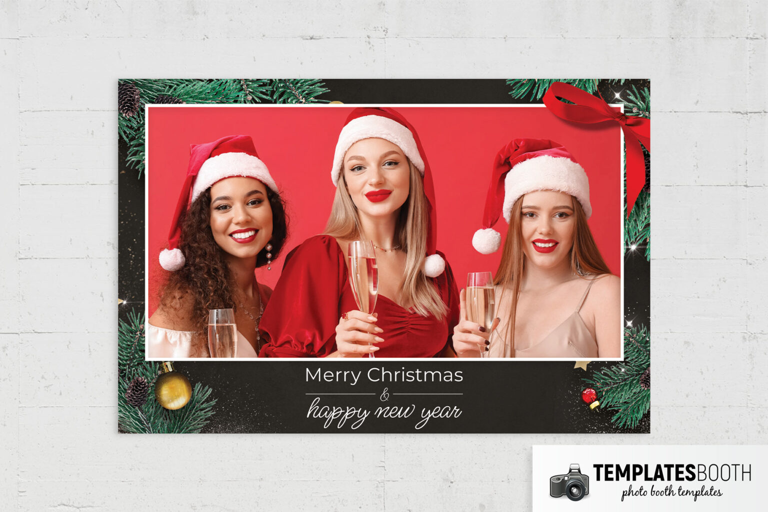 Festive Christmas Photo Booth Template - TemplatesBooth