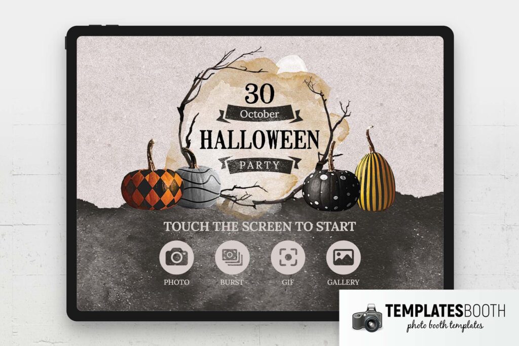 Rustic Halloween Photo Booth Template - TemplatesBooth
