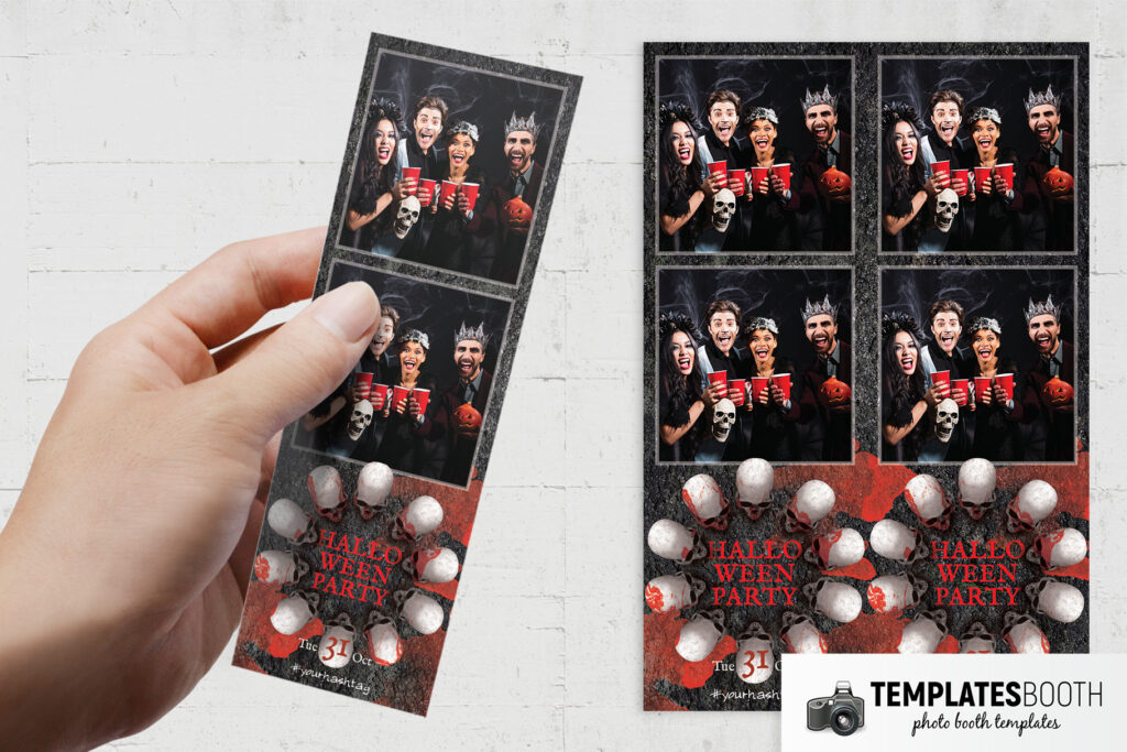 Halloween Skulls Photo Booth Template - TemplatesBooth
