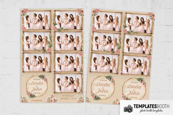Rustic Wedding Photo Booth Template - TemplatesBooth