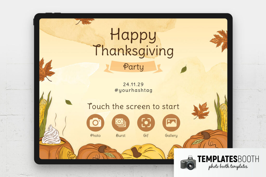 Thanksgiving Photo Booth Template v2 - TemplatesBooth