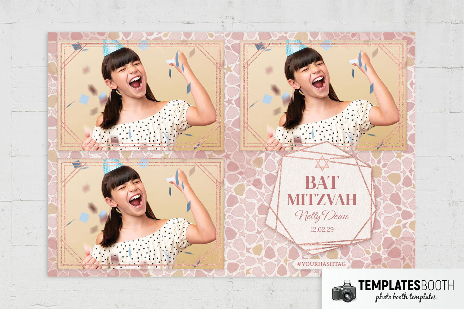 Bat Mitzvah Photo Booth Template - TemplatesBooth