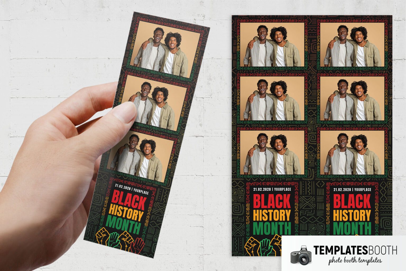 Black History Month Photo Booth Template - TemplatesBooth