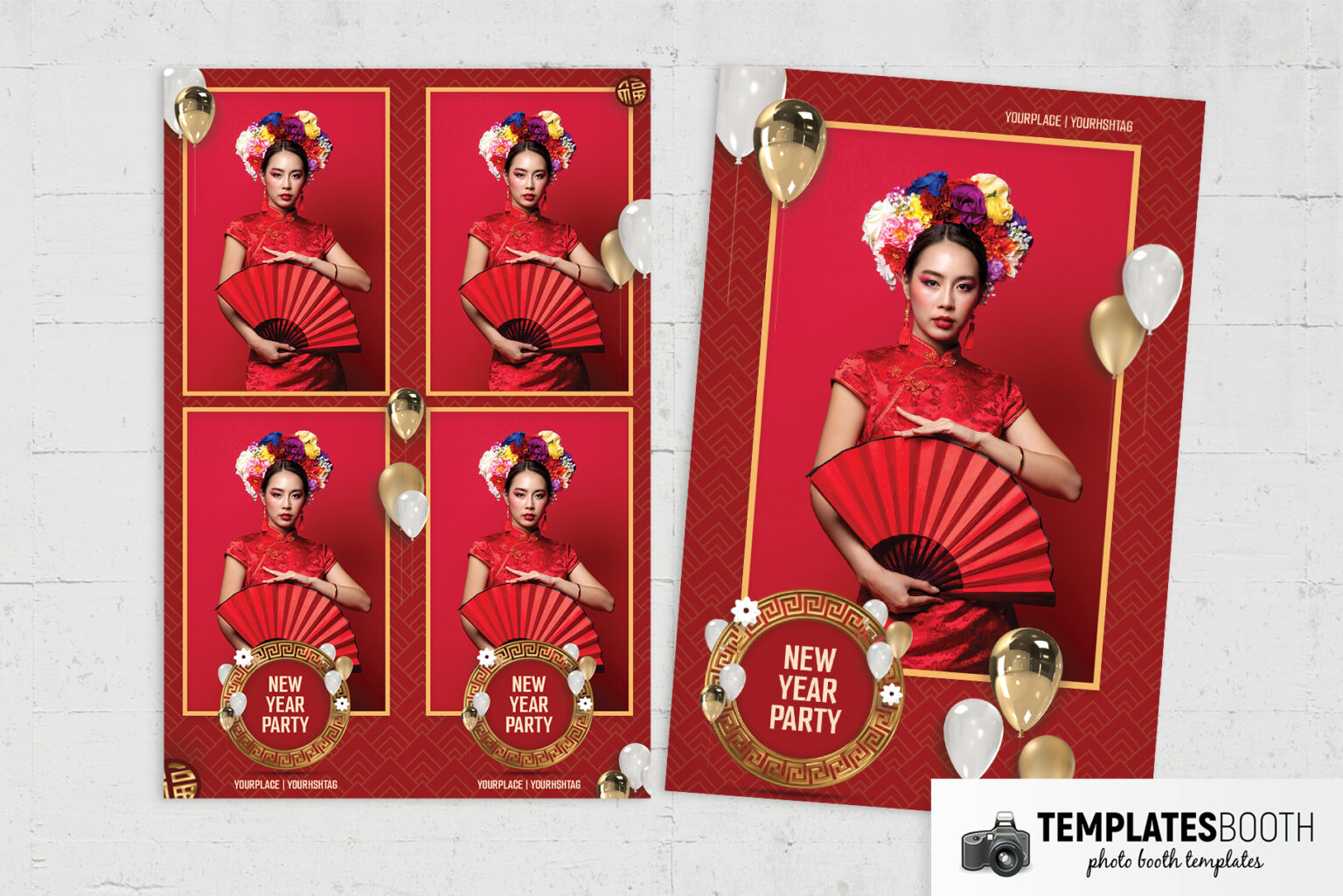 Chinese New Year Photo Booth Template - TemplatesBooth