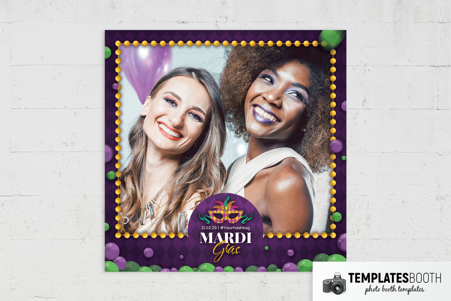 Mardi Gras Photo Booth Template - TemplatesBooth