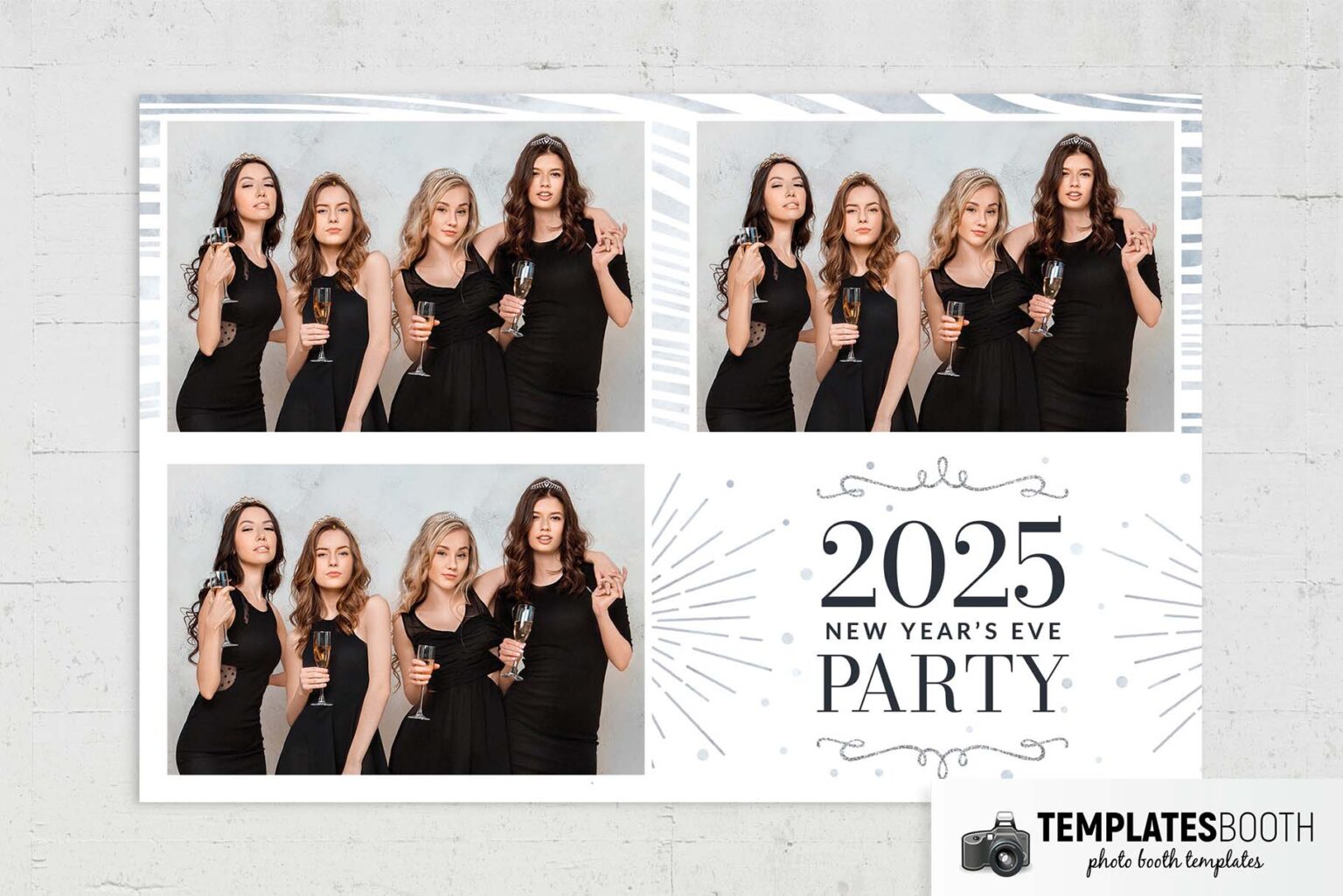 New Year Party Photo Booth Template - TemplatesBooth