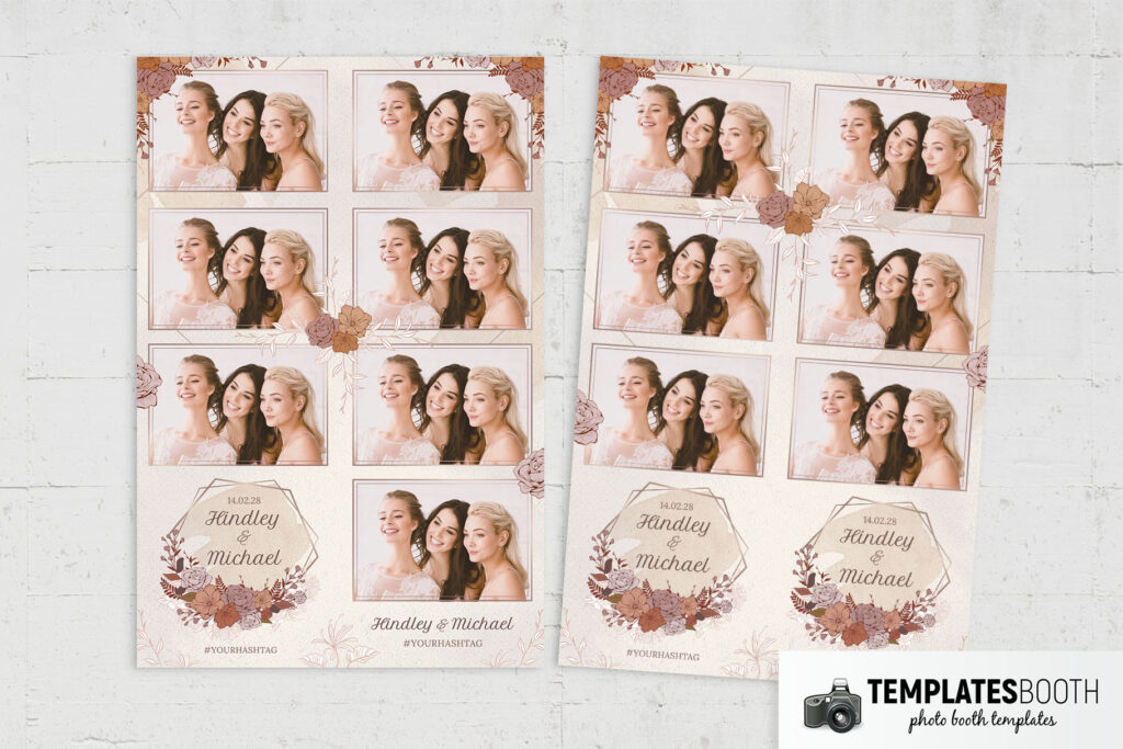 Rustic Wedding Photo Booth Template - TemplatesBooth