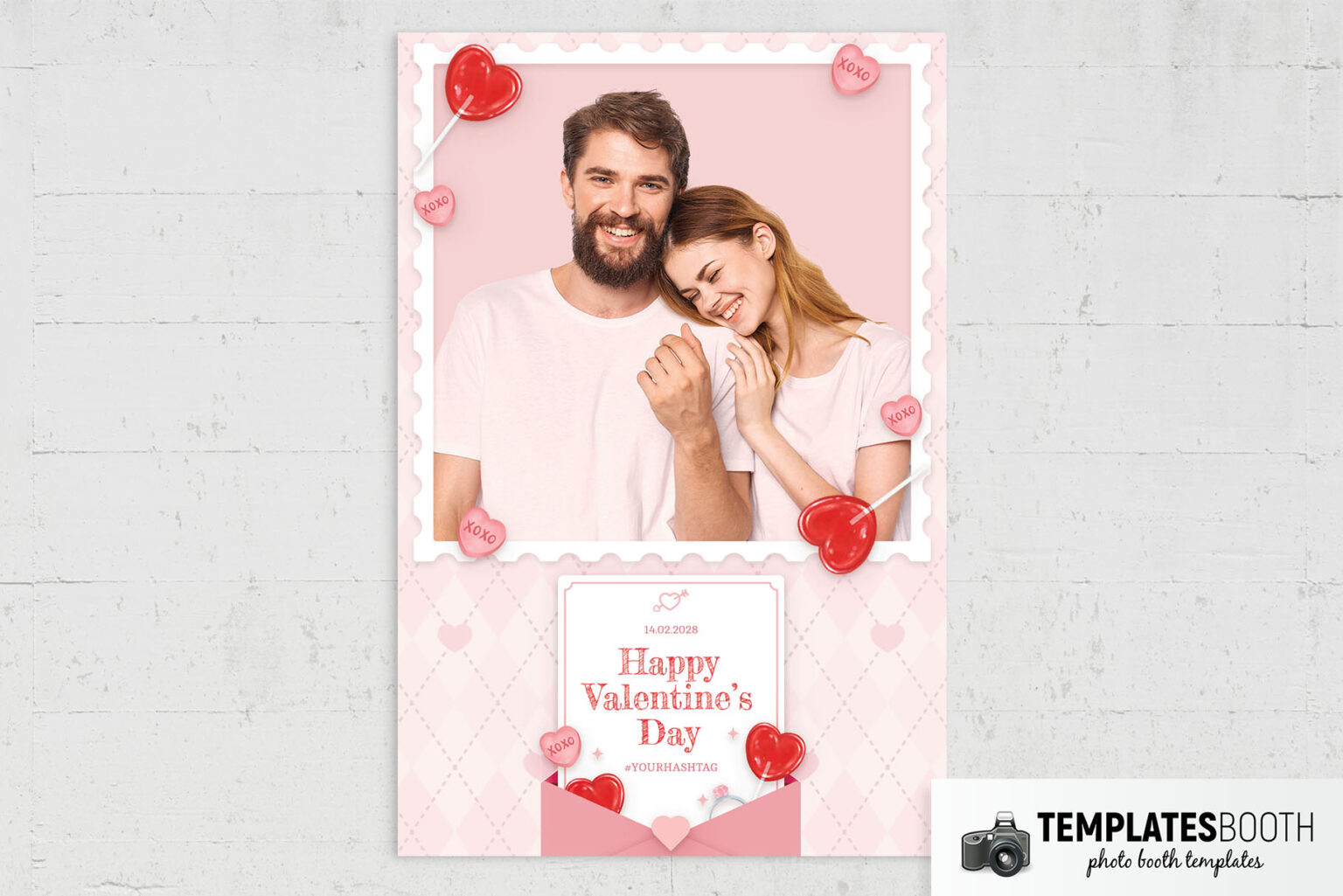 Valentine's Day Photo Booth Template - TemplatesBooth
