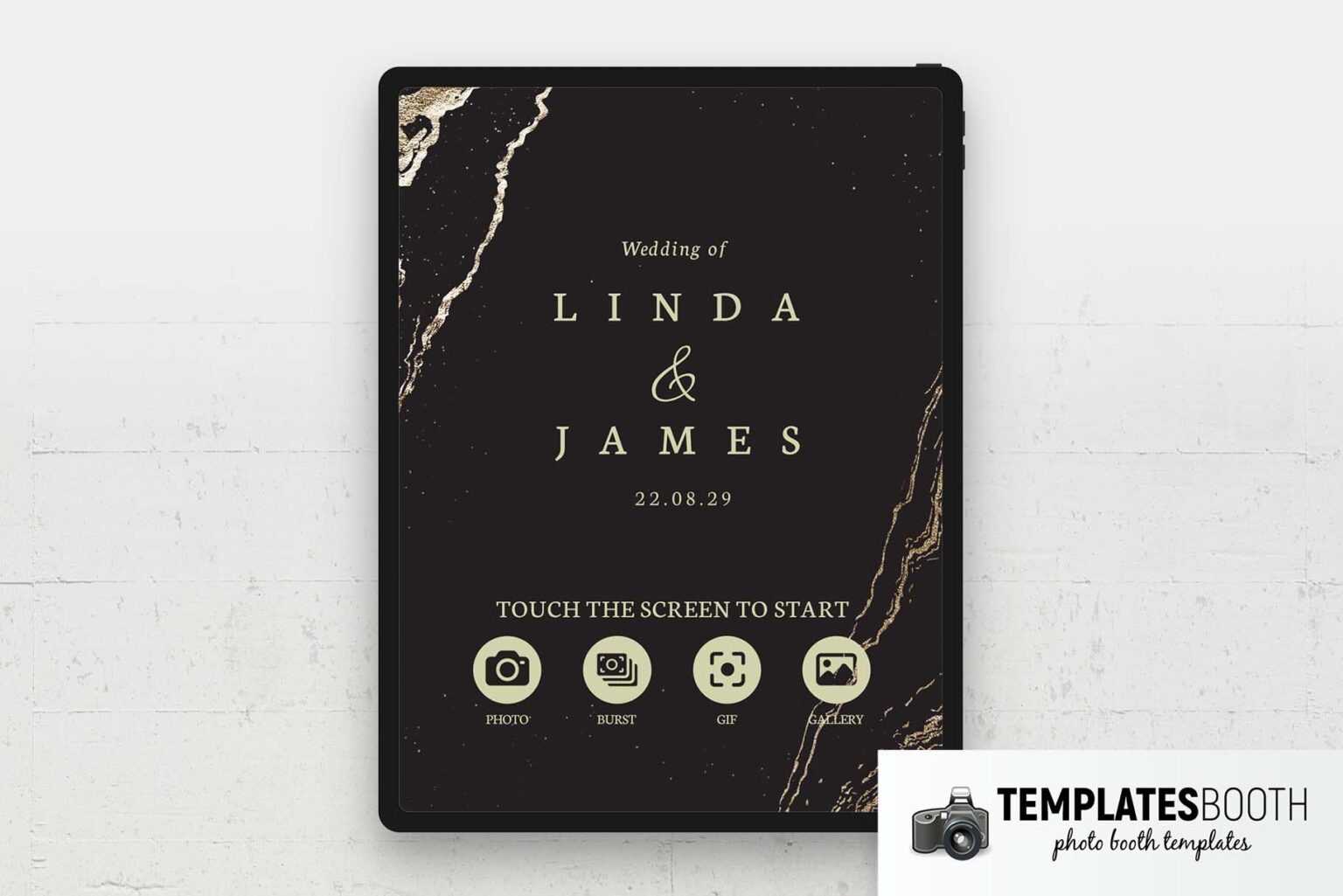 Black & Gold Photo Booth Template - TemplatesBooth
