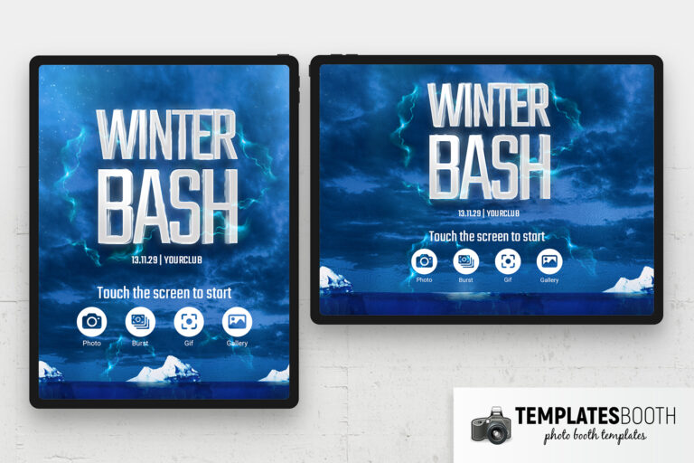 Winter Bash Photo Booth Template - TemplatesBooth