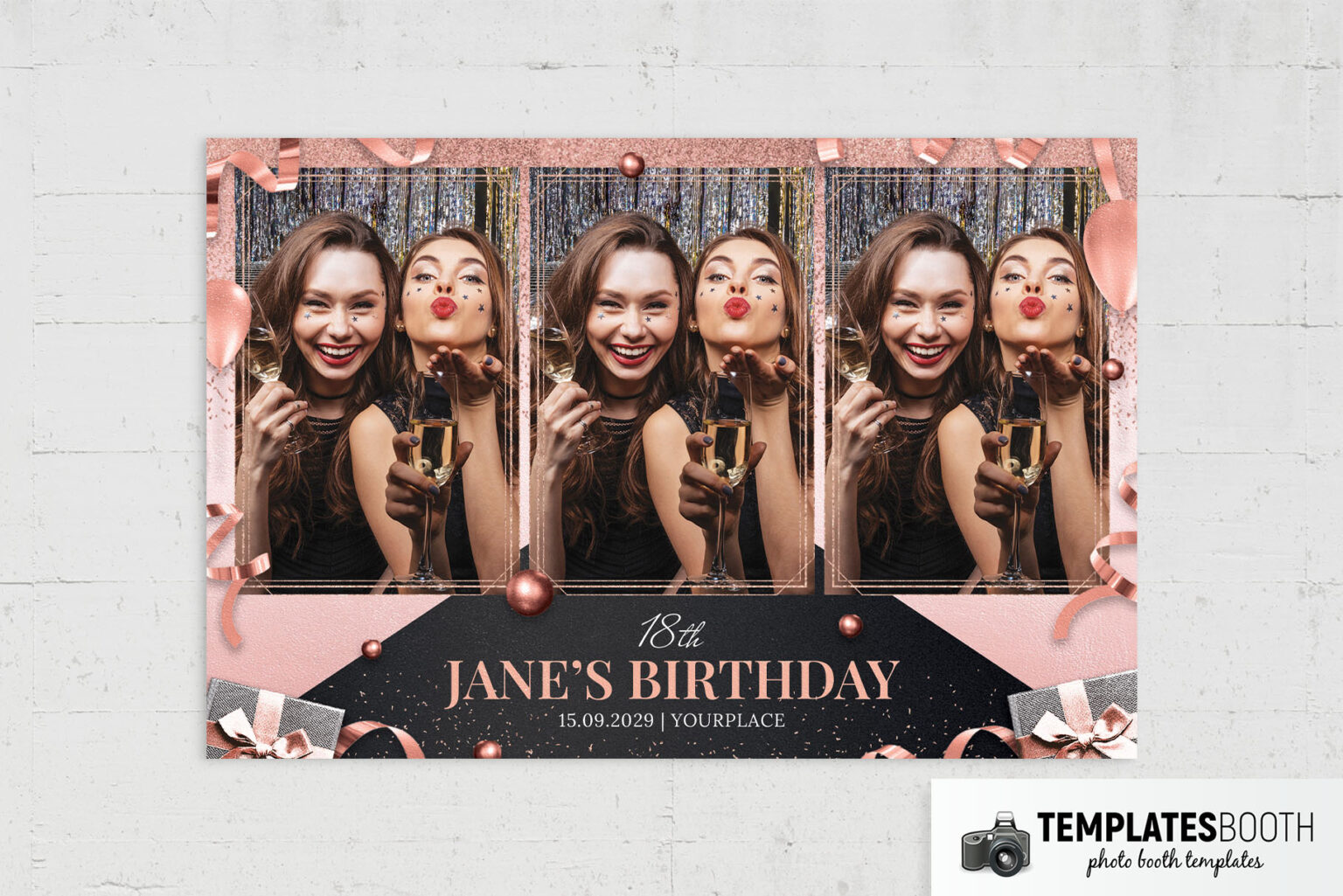 18th Birthday Photo Booth Template - TemplatesBooth
