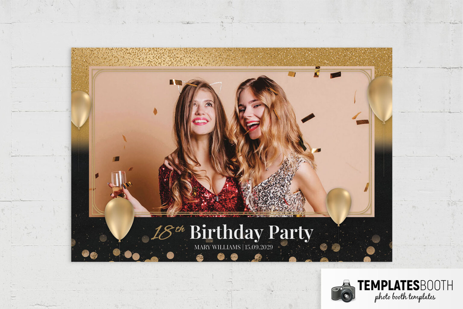 18th Birthday Photo Booth Template - TemplatesBooth