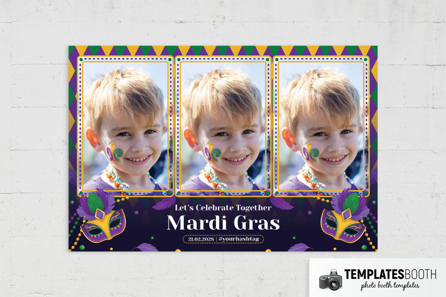 Mardi Gras Photo Booth Template - TemplatesBooth