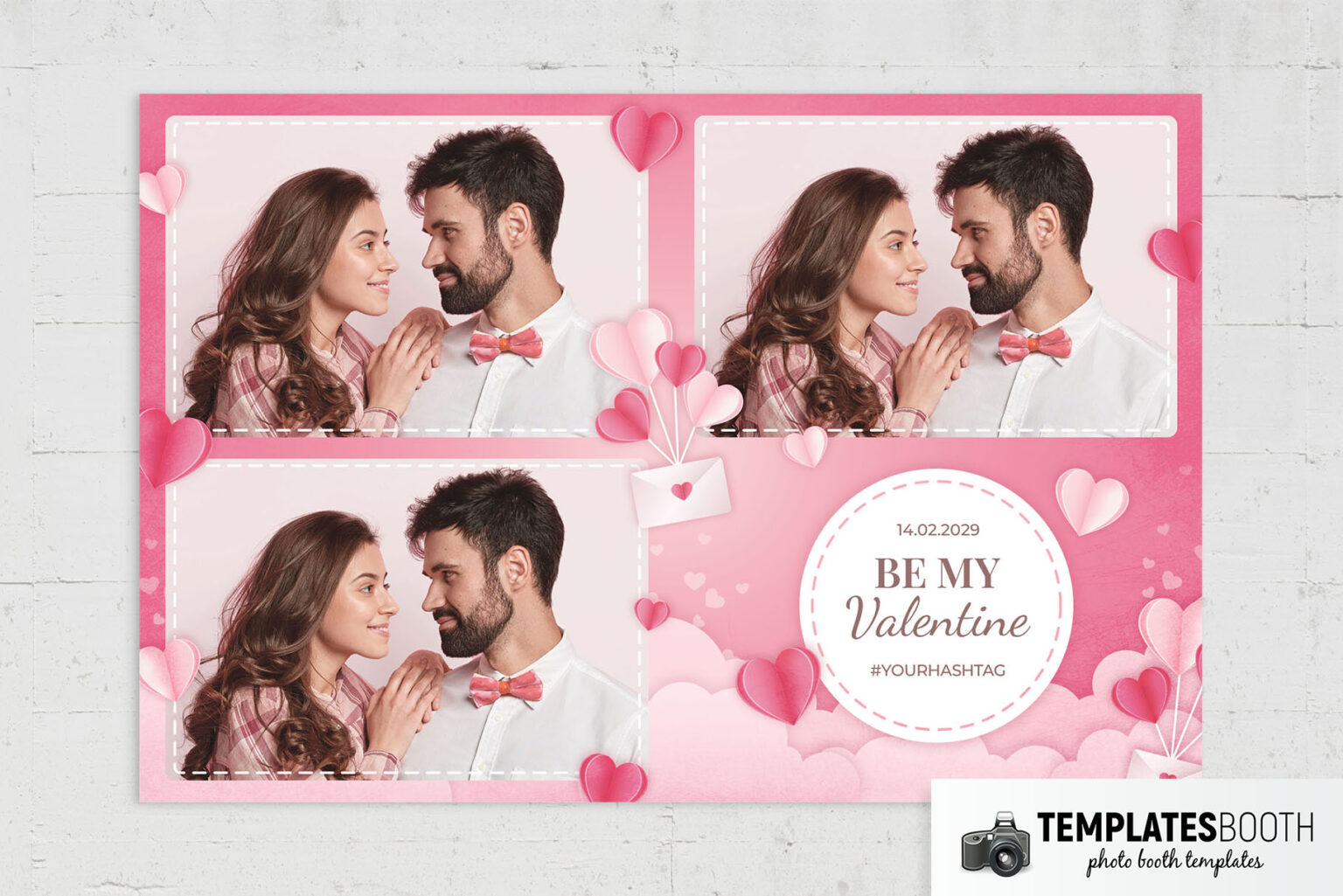 Valentine's Day Photo Booth Template - TemplatesBooth