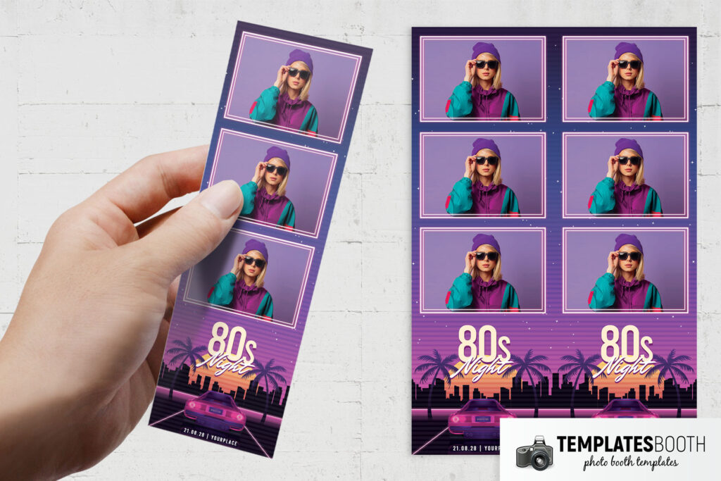 80's Night Photo Booth Template - TemplatesBooth
