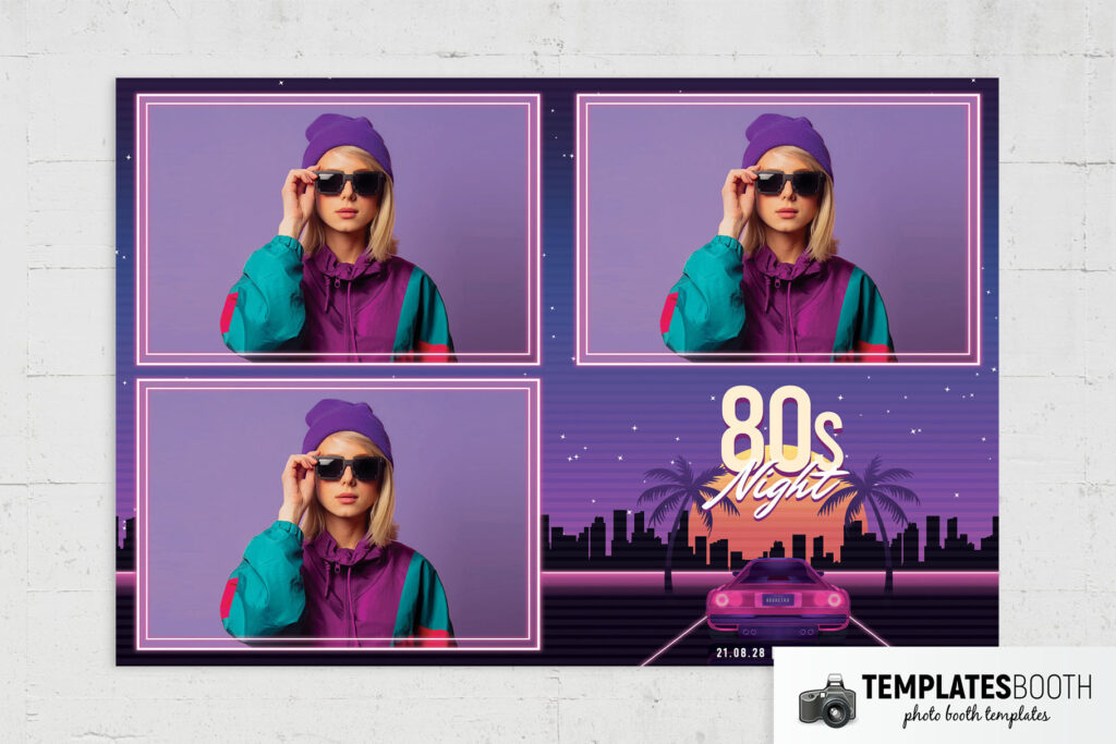 80's Night Photo Booth Template - TemplatesBooth