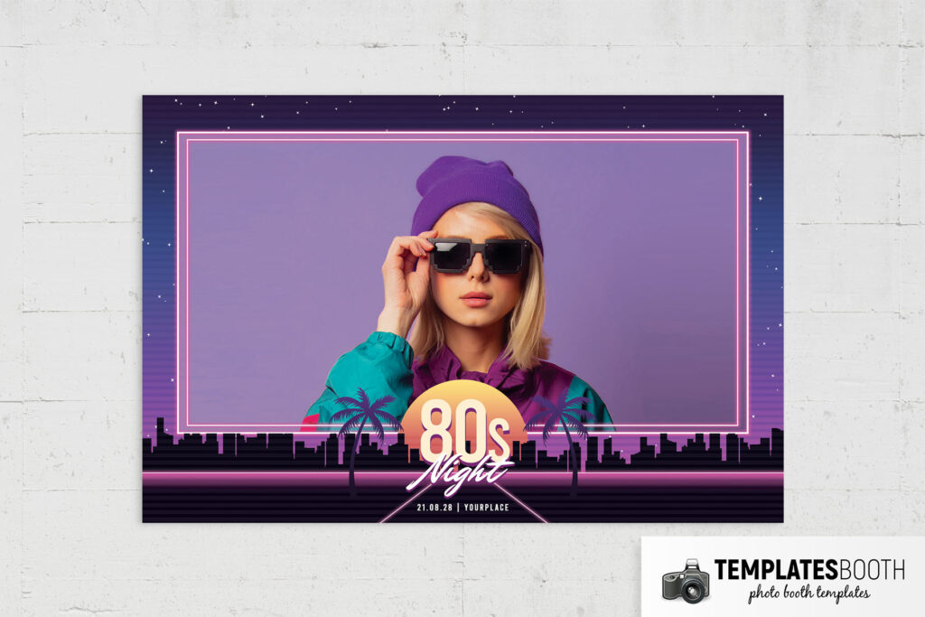 80's Night Photo Booth Template - TemplatesBooth