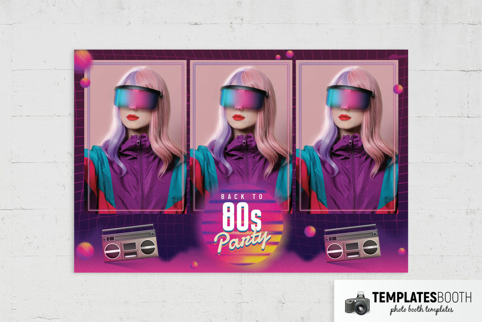 80s Party Photo Booth Template - TemplatesBooth
