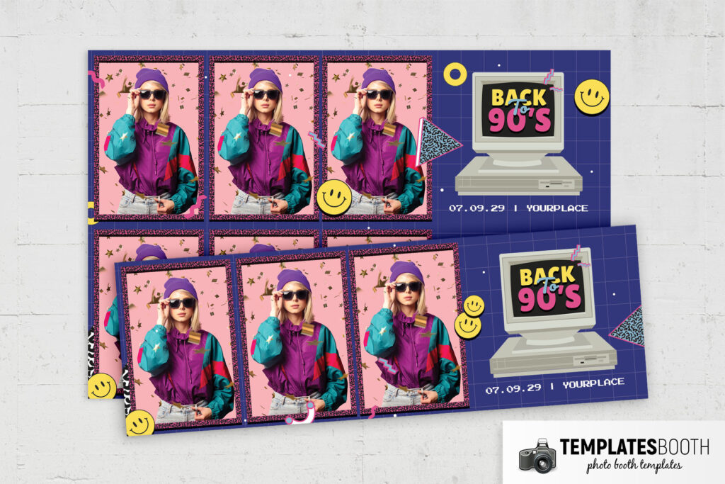 90s Night Photo Booth Template - TemplatesBooth