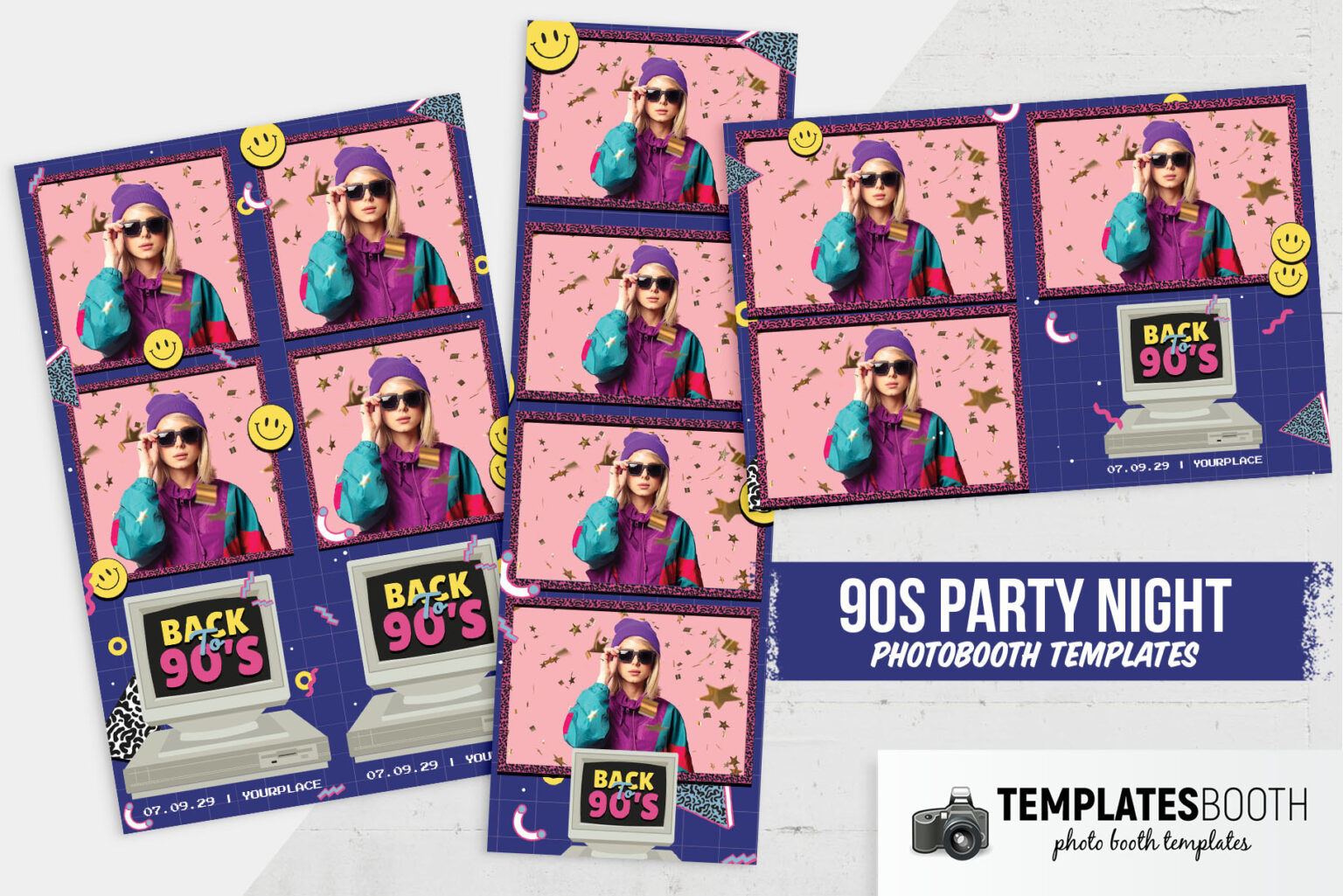 Retro Photo Booth Templates - TemplatesBooth