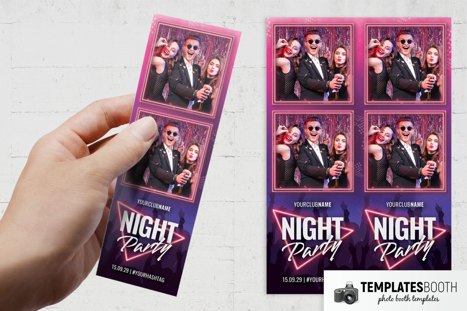 Neon Party Photo Booth Template - TemplatesBooth