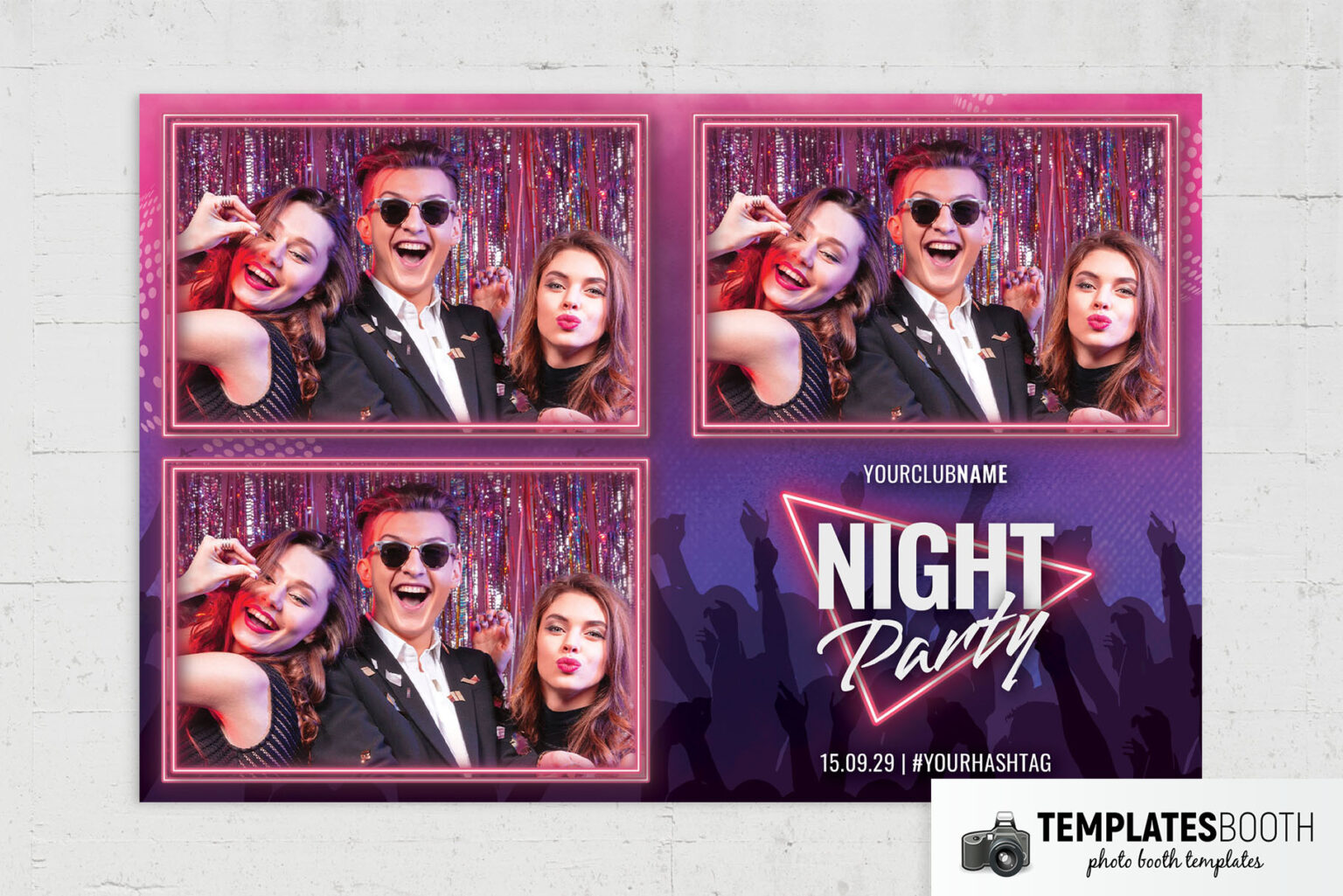 Neon Party Photo Booth Template - TemplatesBooth