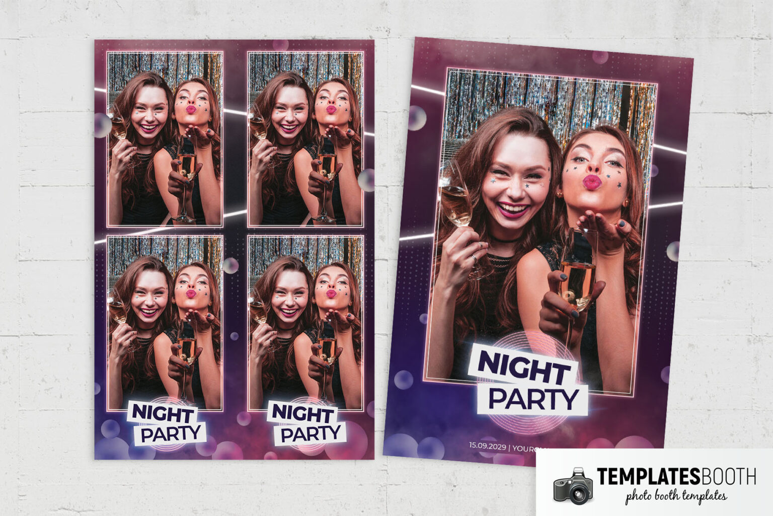 Nightclub Party Photo Booth Template - TemplatesBooth