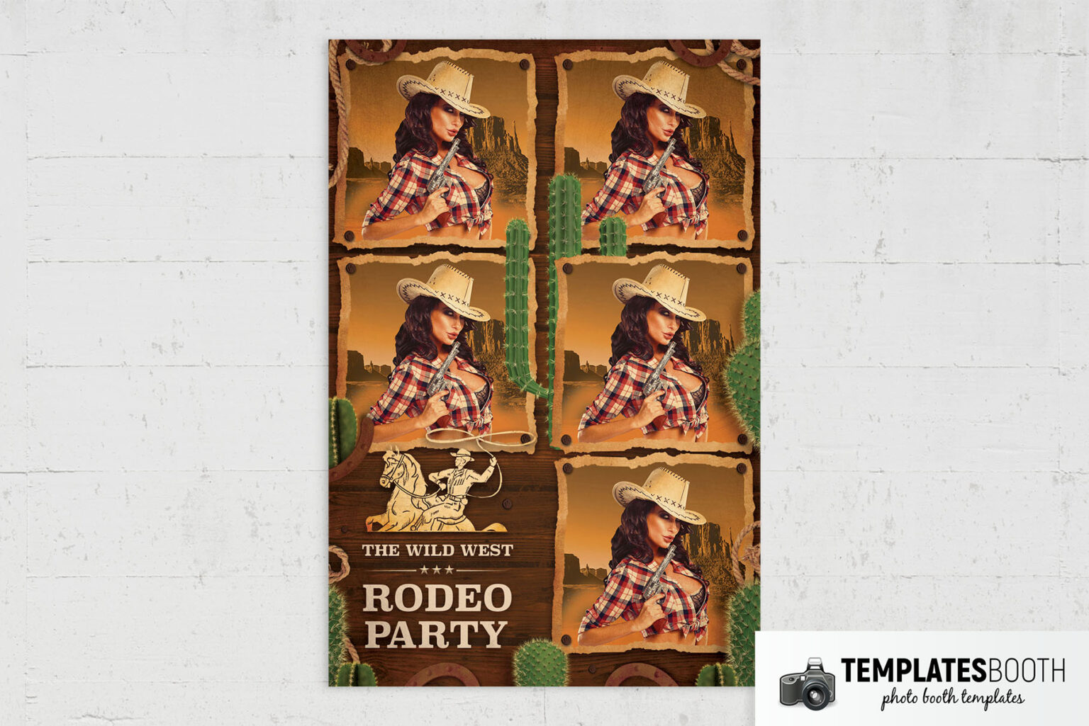 Rodeo Cowboy Photo Booth Template - TemplatesBooth