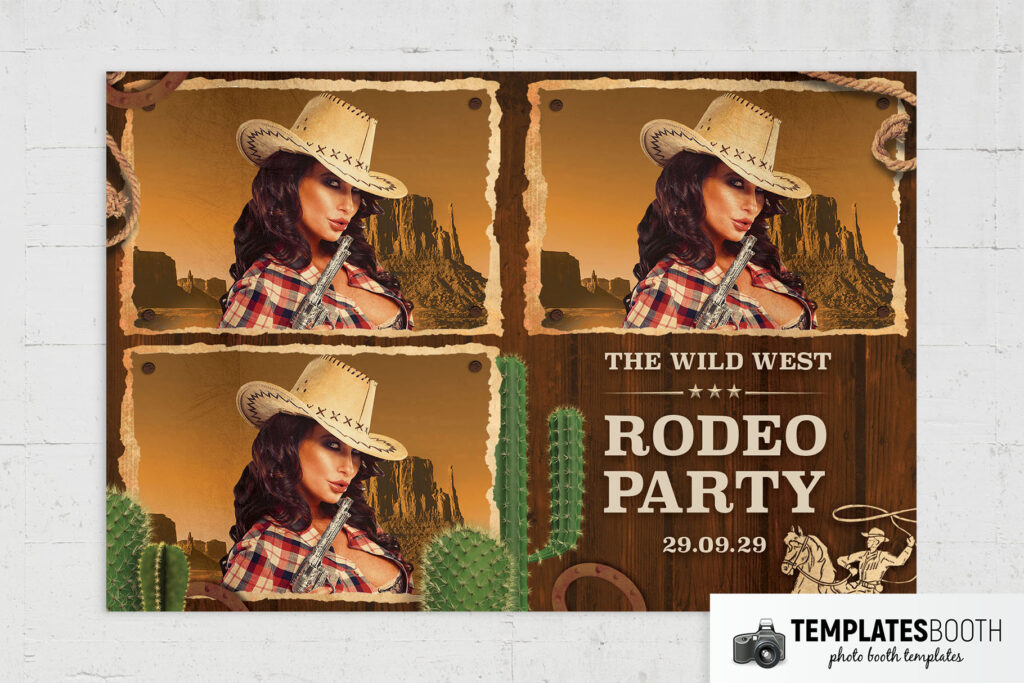 Rodeo Cowboy Photo Booth Template - TemplatesBooth