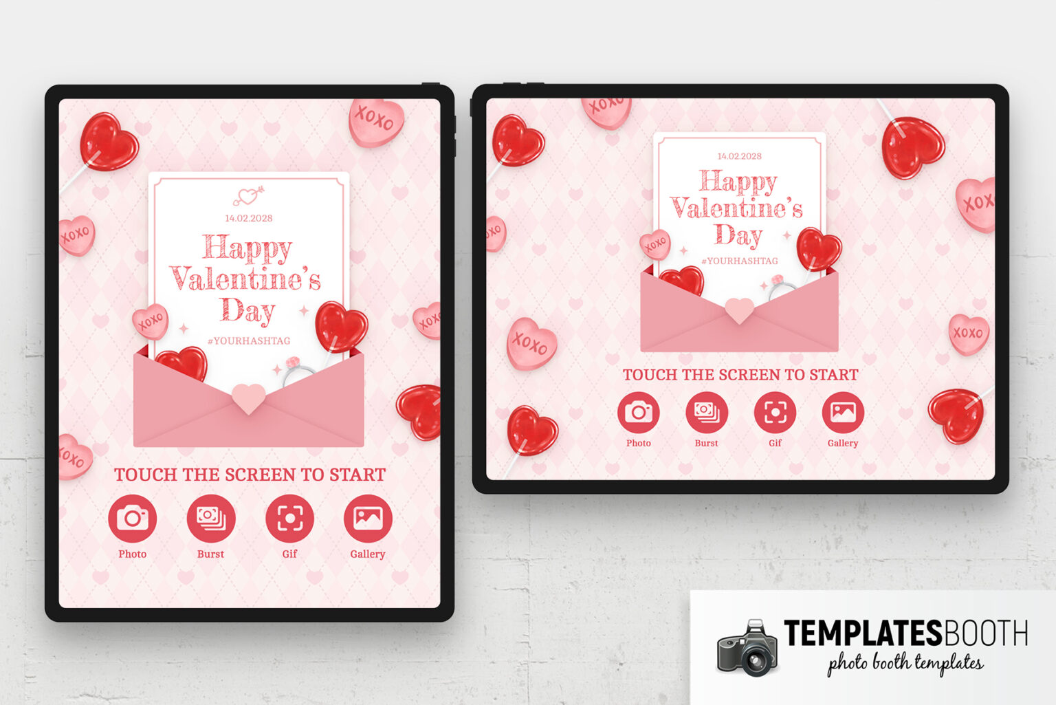 Valentine's Day Photo Booth Template - TemplatesBooth