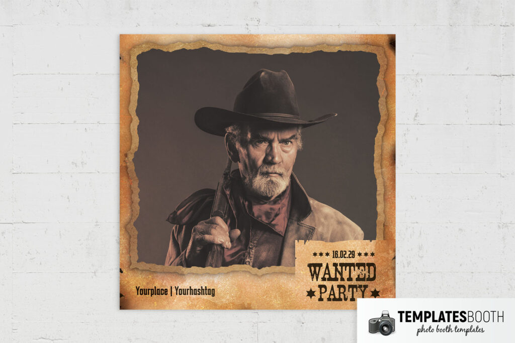 Wanted Poster Photo Booth Template - TemplatesBooth