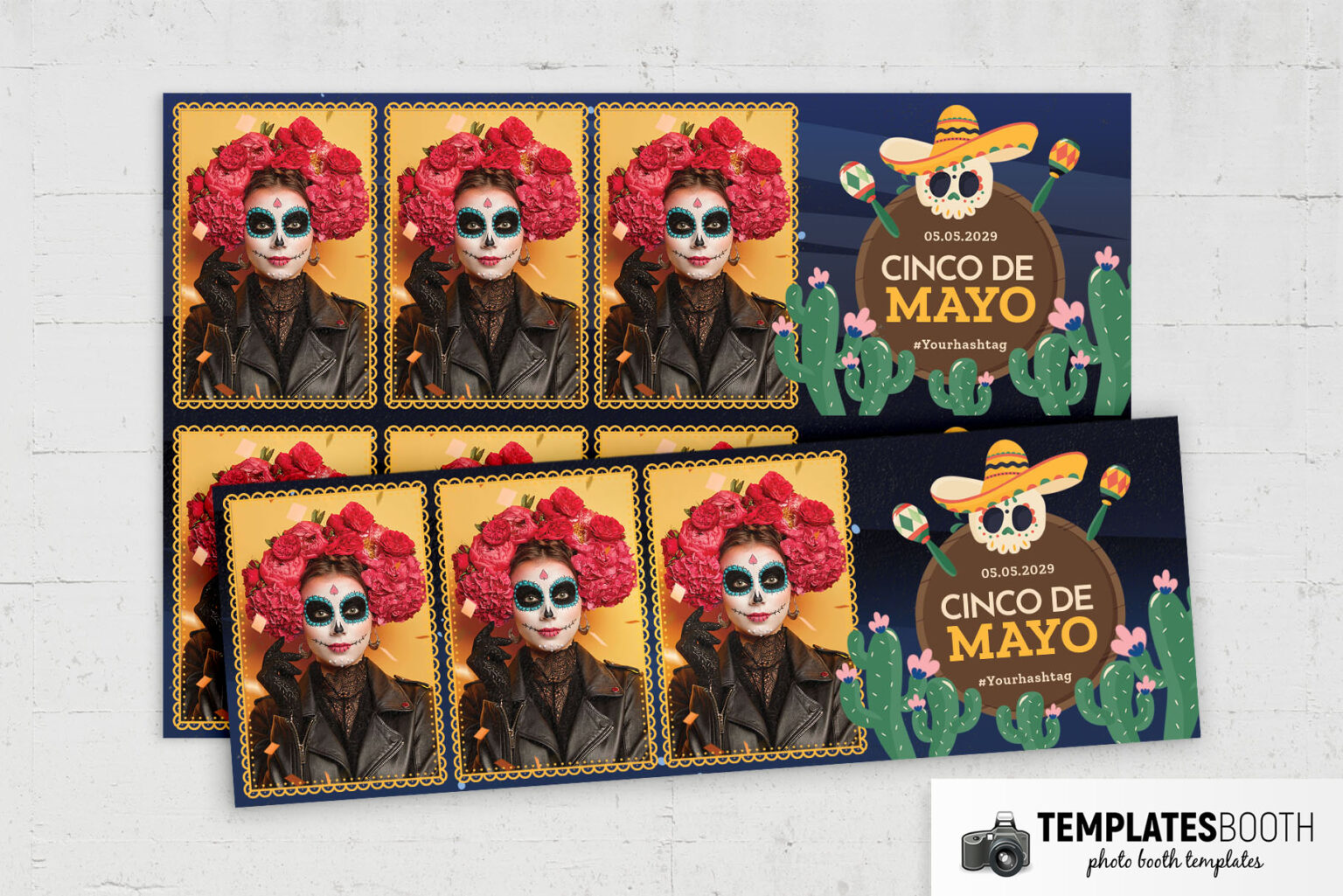 Blue Cinco De Mayo Photo Booth Template - TemplatesBooth